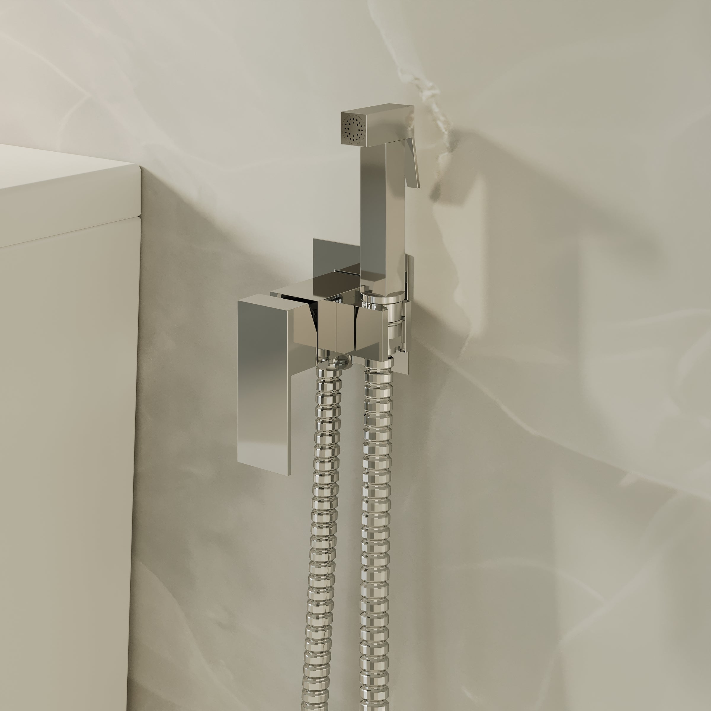 Luca Square Concealed Thermostatic Douche - Chrome – BANYETTI