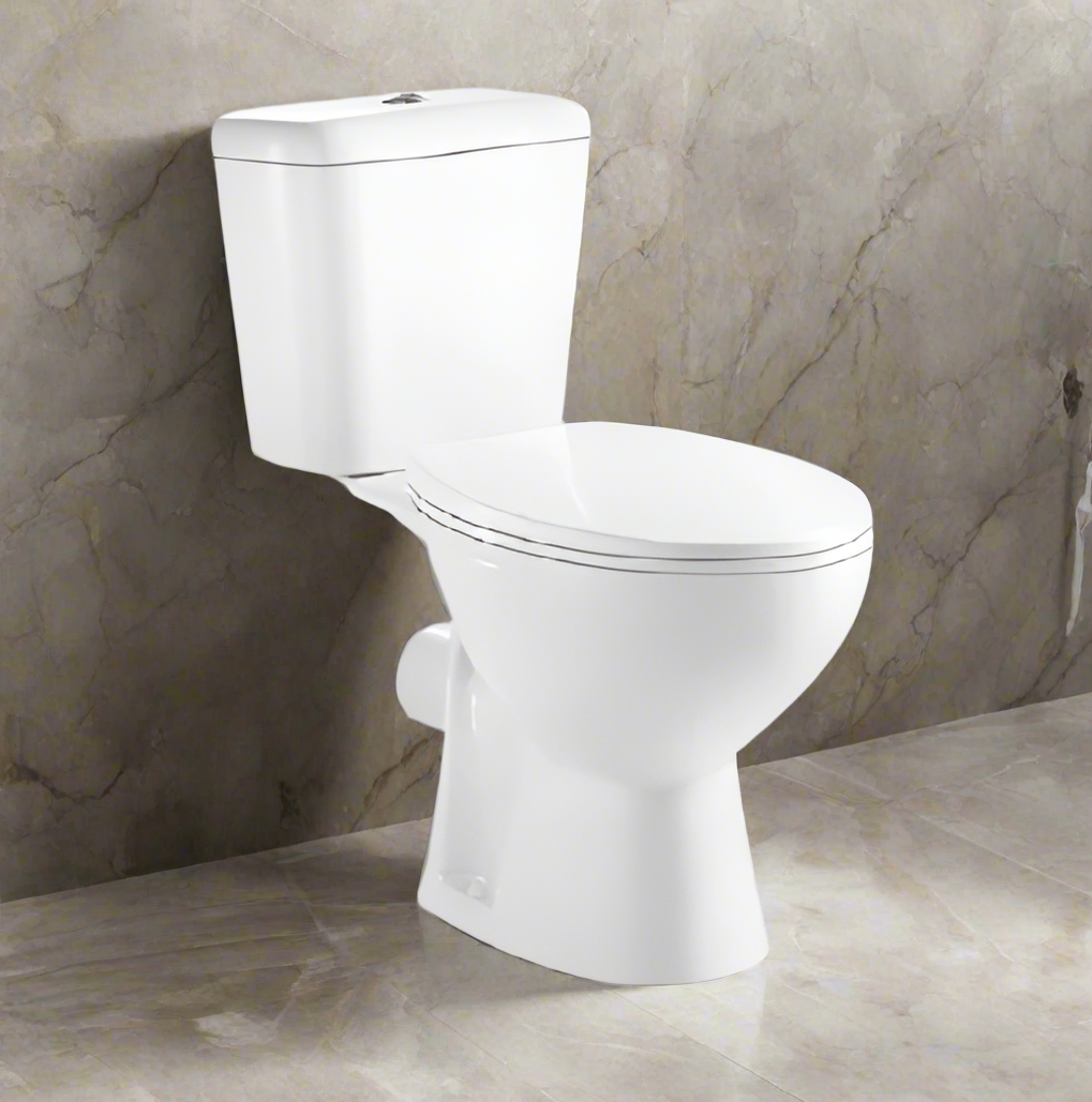 Monte Open Back Close Coupled Toilet with Soft Close Seat – BANYETTI